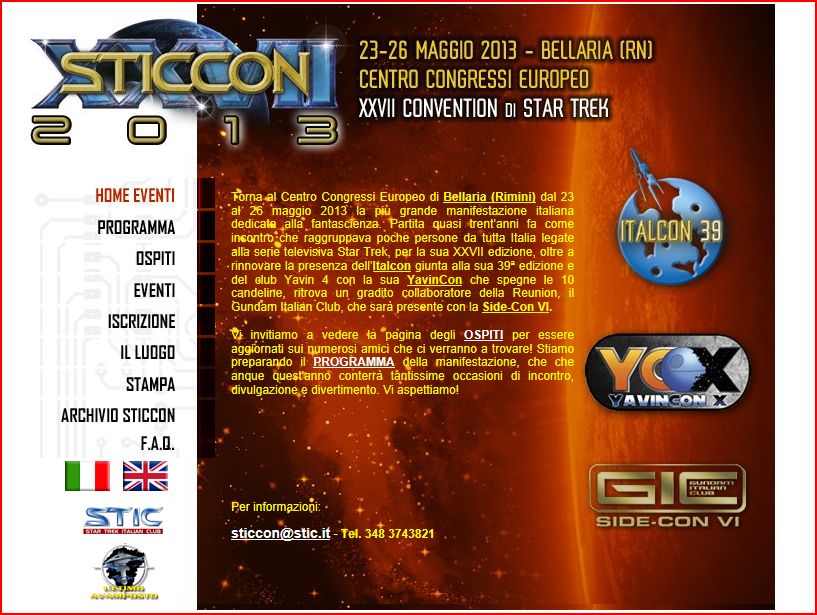 Aggiornate le pagine relative alla STICCON 2013 sul sito dello STIC ...